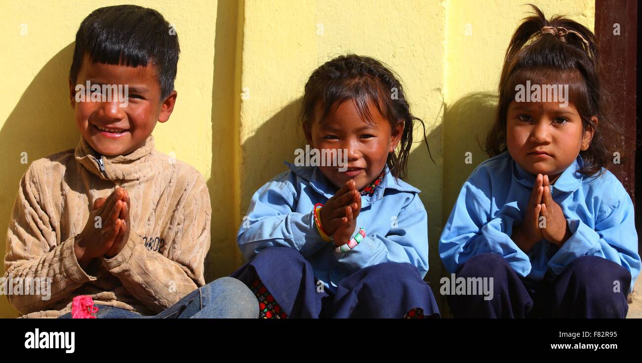Namaste children hi-res stock photography and images - Alamy