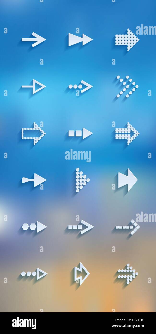 Vector white arrows icons set Stock Vector Image & Art - Alamy