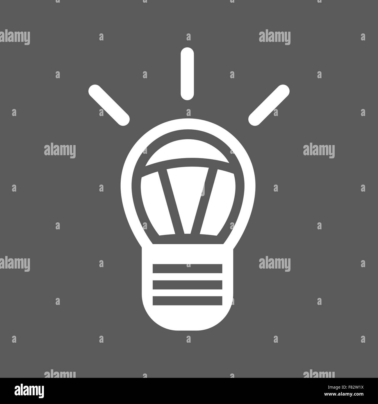 white electric bulb icon on a black background Stock Vector Image & Art ...
