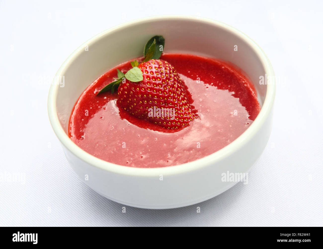 Fresh made Strawberry puree with full berry Stock Photo - Alamy