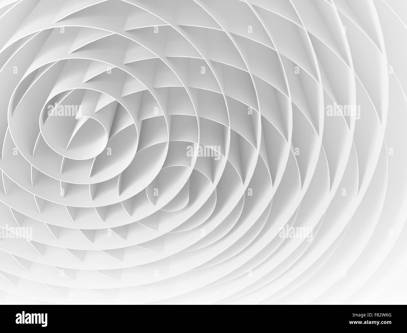 White intersected 3d spirals, abstract digital illustration, background ...