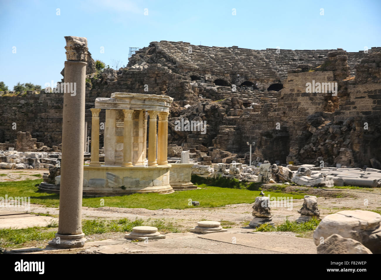 Ancient Side ruins in Turkey Kemer Antalya Stock Photo - Alamy
