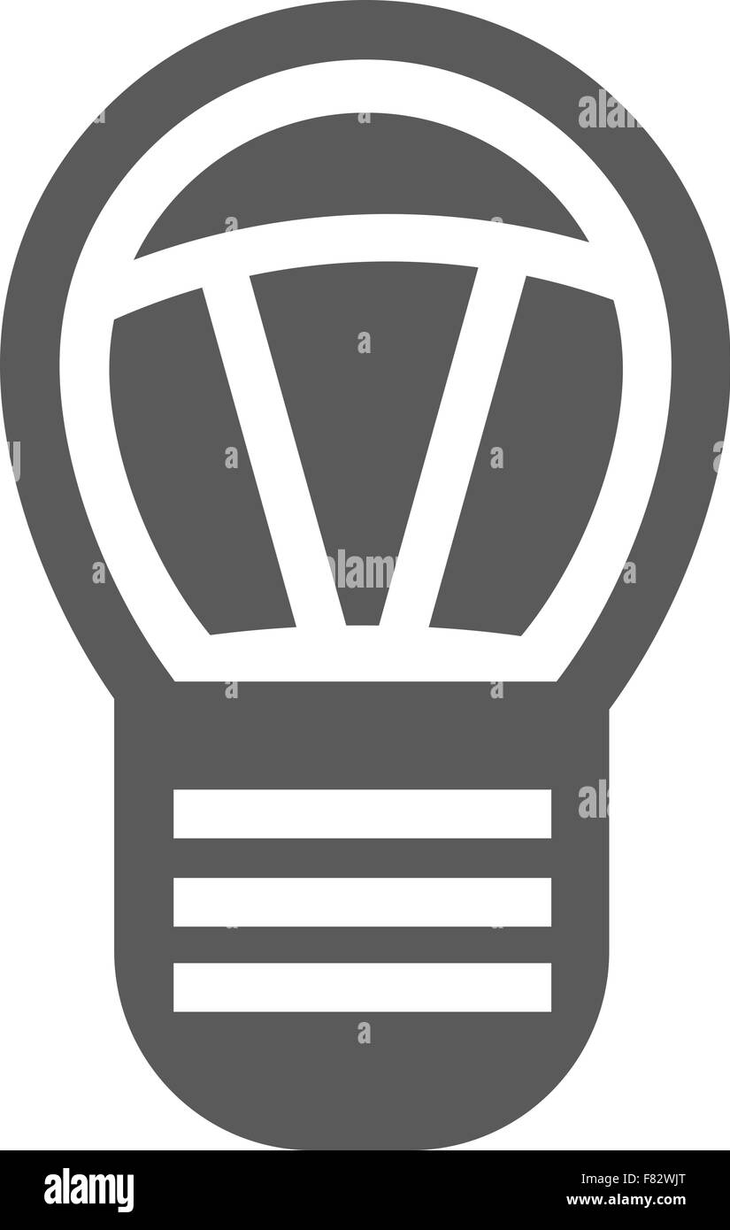 black electric bulb icon on a white background Stock Vector Image & Art ...