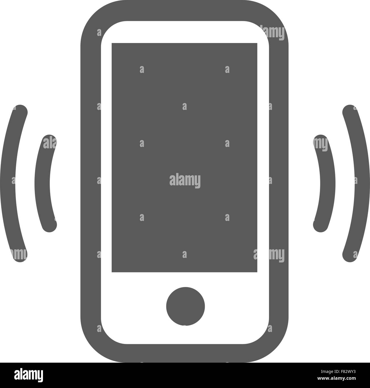 black mobile phone icon with round button Stock Vector Image & Art - Alamy