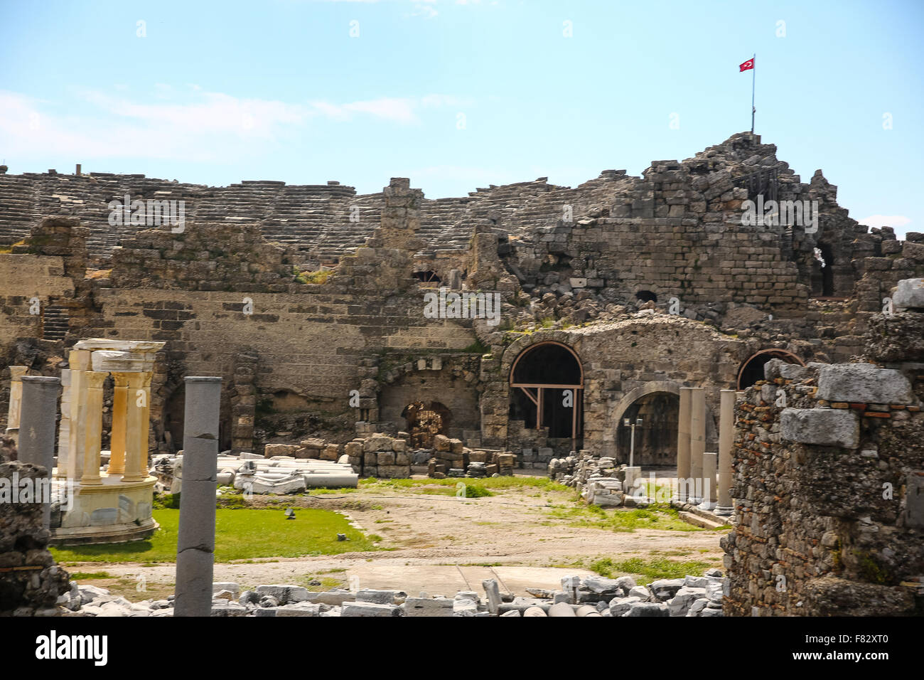 Ancient Side ruins in Turkey Kemer Antalya Stock Photo - Alamy
