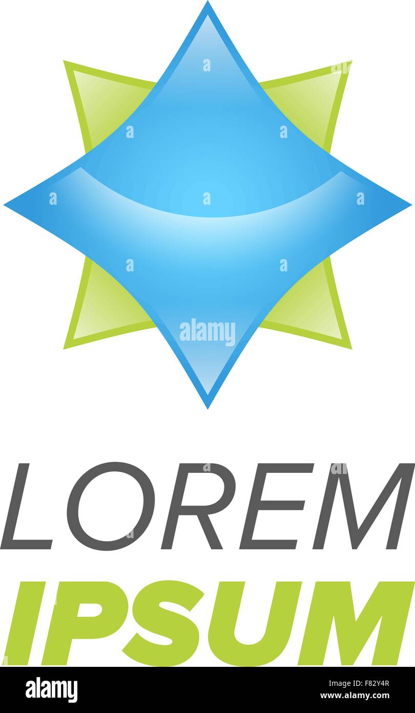 blue and green four corners star icon Stock Vector Image & Art - Alamy