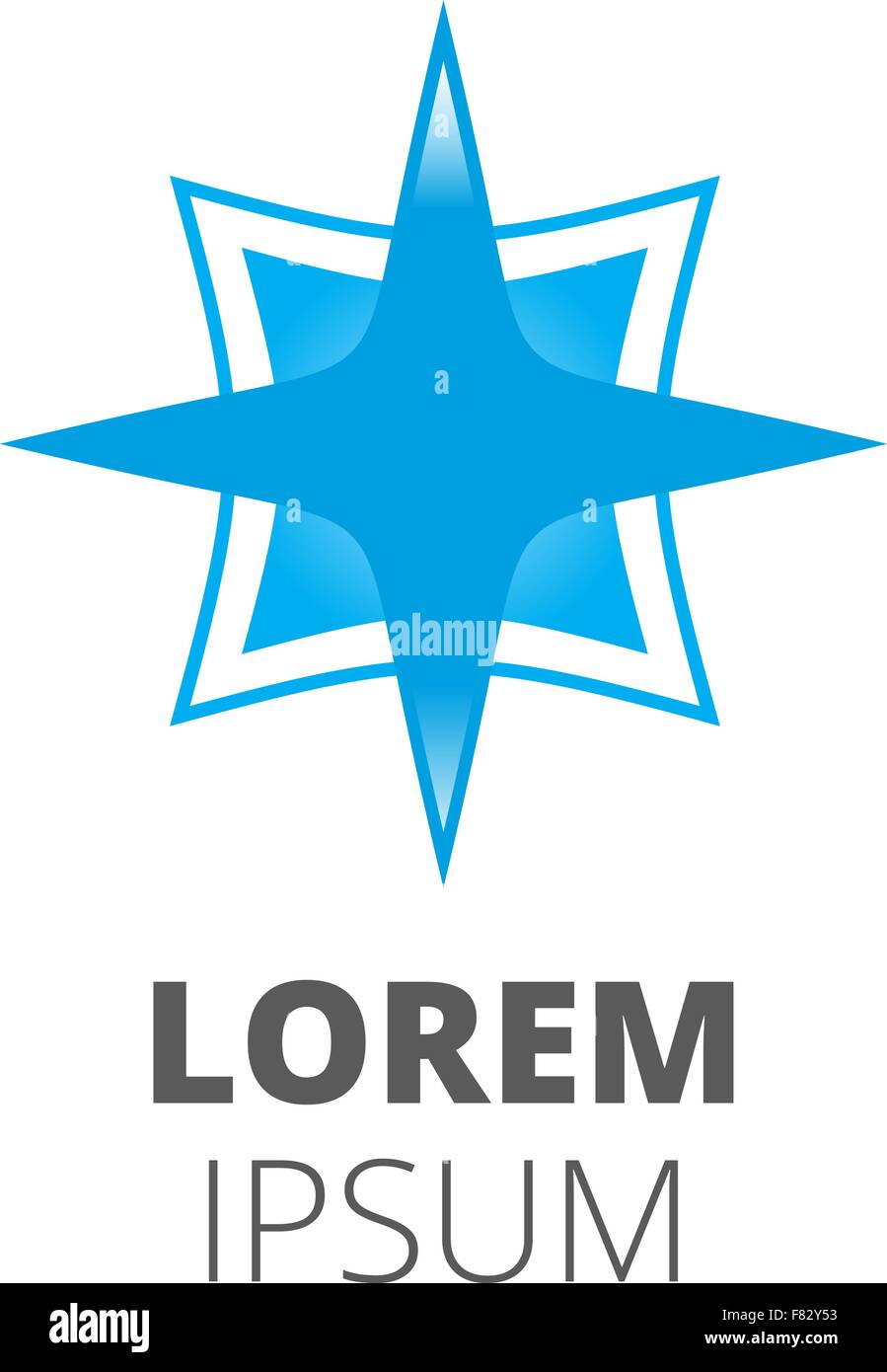 blue and green four corners star icon Stock Vector Image & Art - Alamy