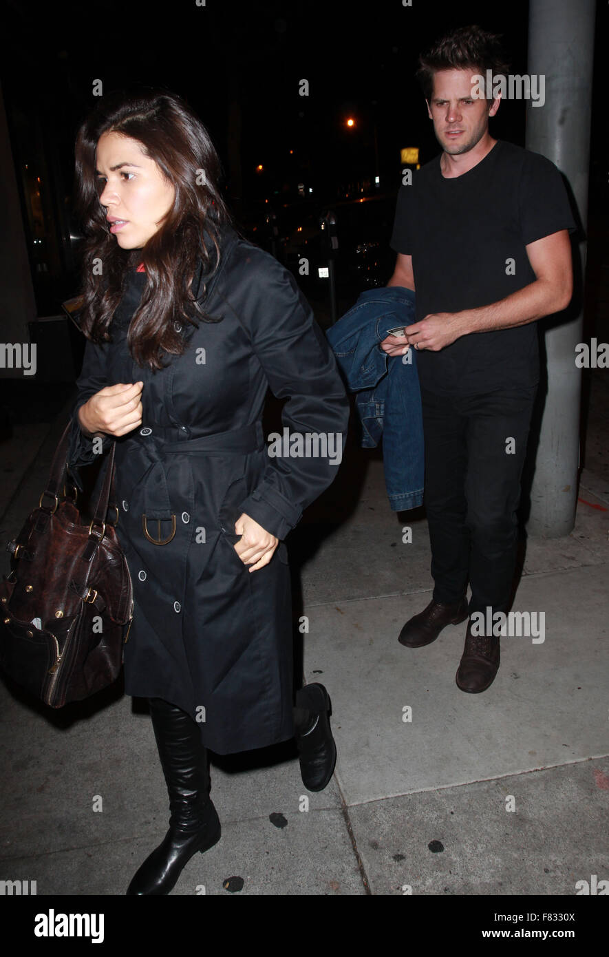 America Ferrera and her husband Ryan Piers visit Craig's restaurant in ...