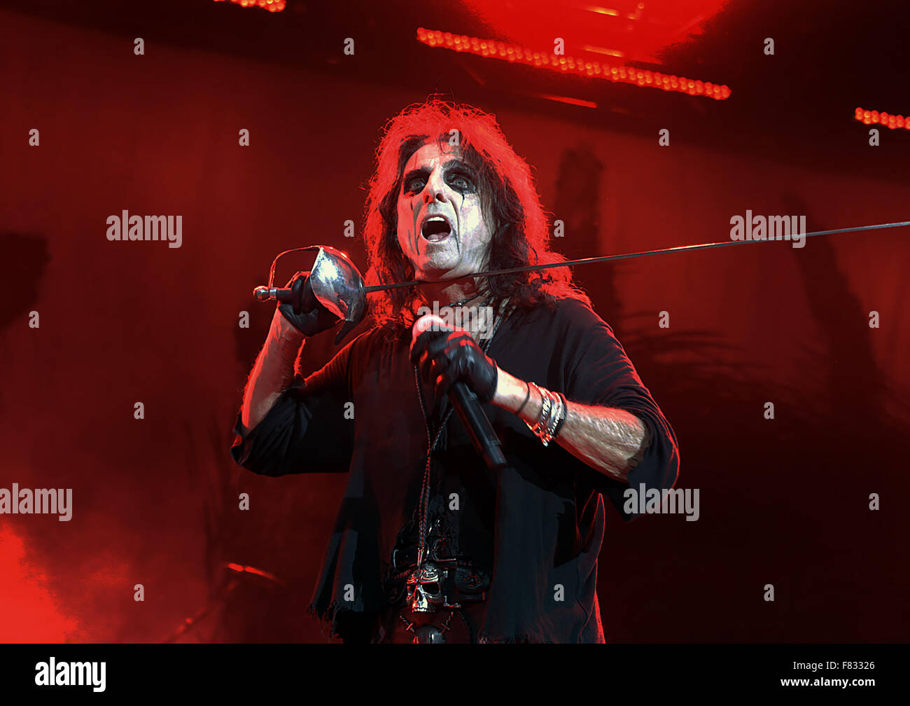 Alice Cooper performing at Manchester Arena Featuring: Alice Cooper ...
