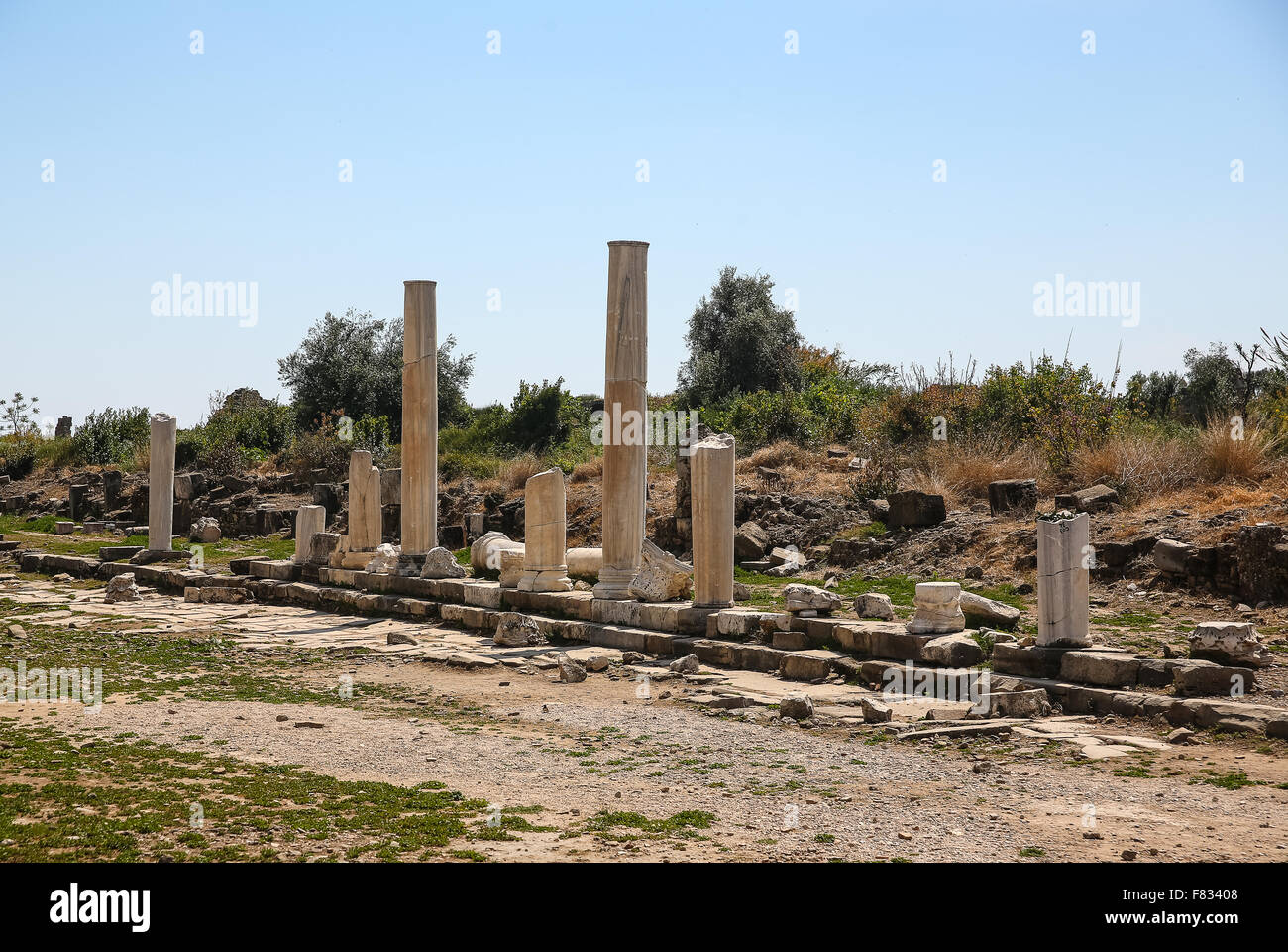 Ancient Side ruins in Turkey Kemer Antalya Stock Photo - Alamy