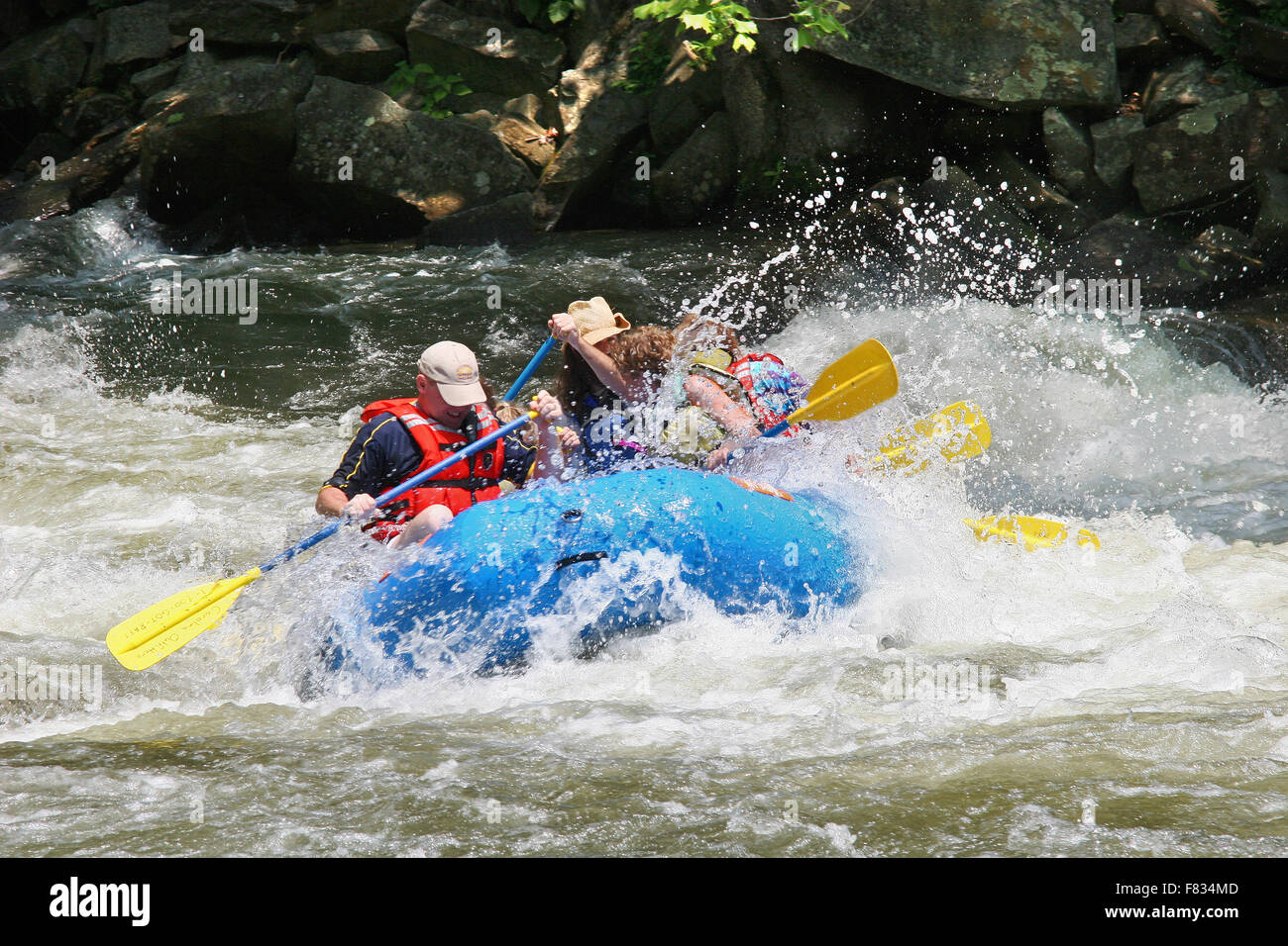 Whitewater rafting on the Nantahala Stock Photo - Alamy