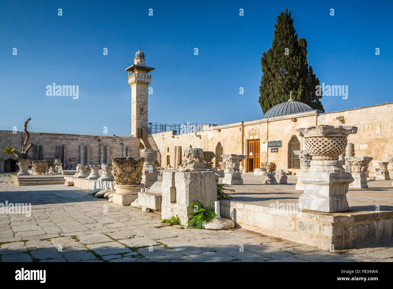 Archaeological exhibit near the Al Aksa Mosque on the Temple Mount in ...