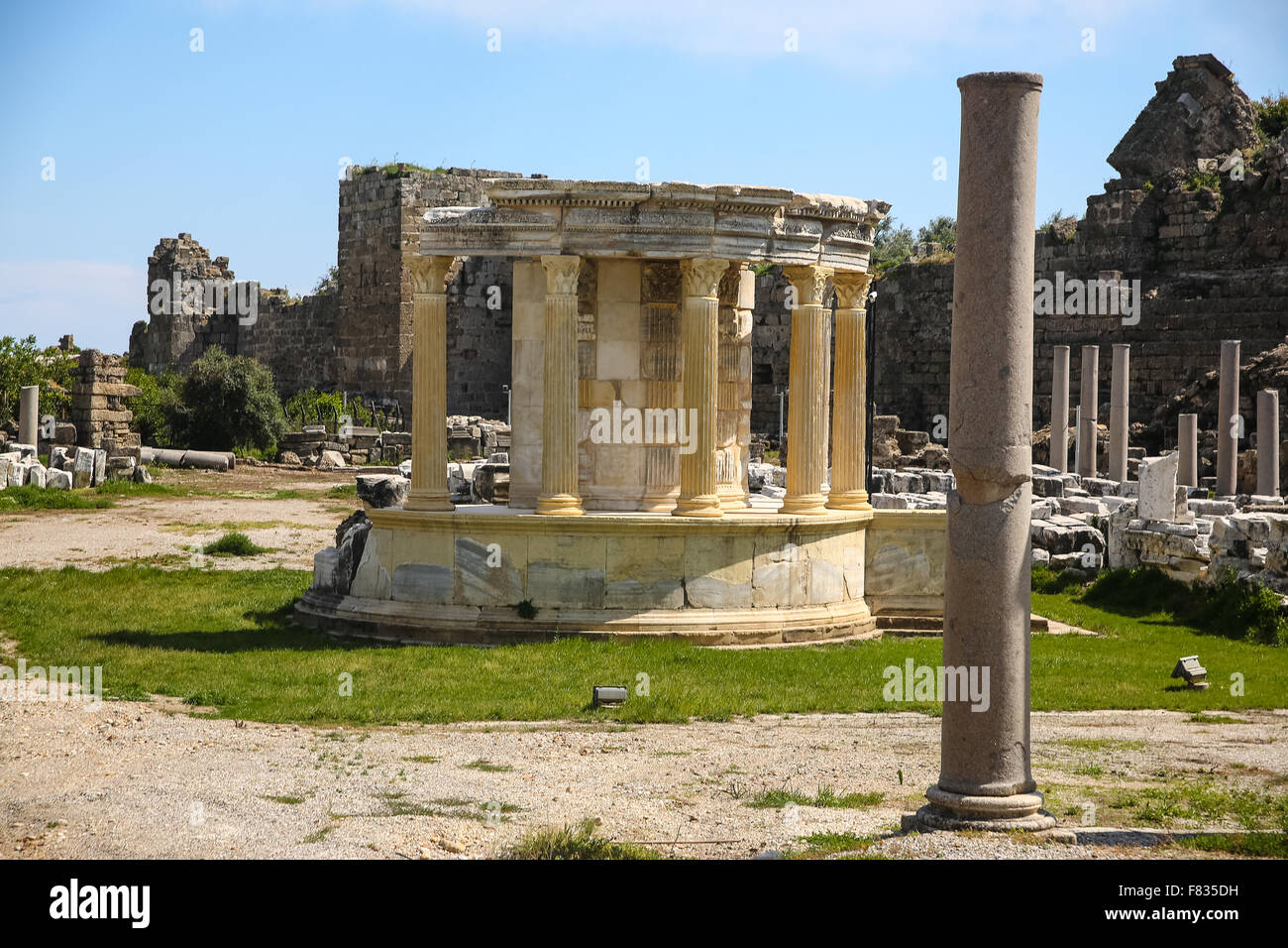 Ancient Side ruins in Turkey Kemer Antalya Stock Photo - Alamy