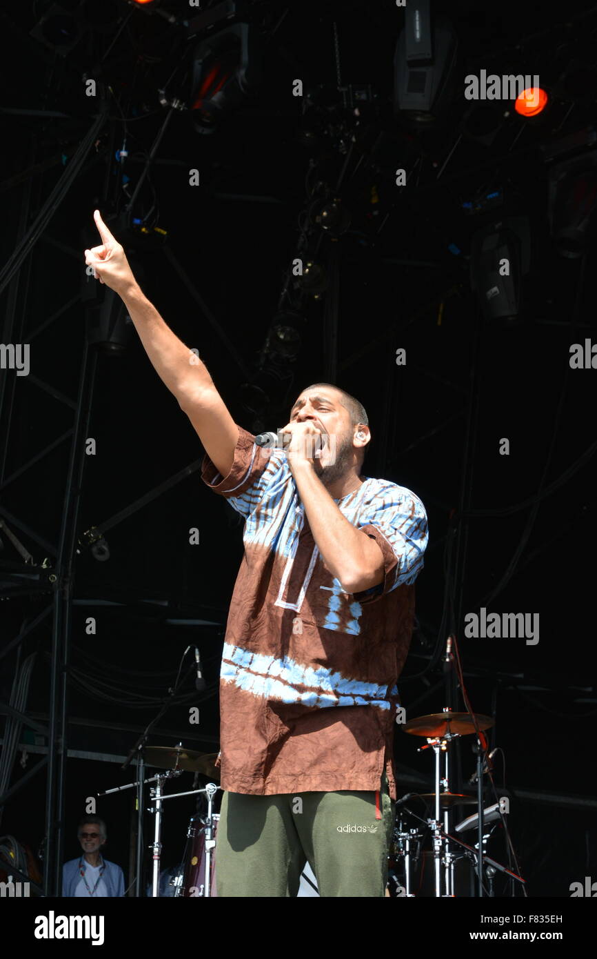 Criolo Brazilian Rapper and Soul Singer, Open Air Stage, WOMAD 2015 ...