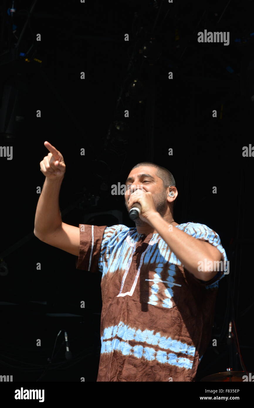 Criolo Brazilian Rapper and Soul Singer, Open Air Stage, WOMAD 2015 ...