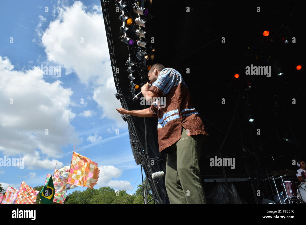 Criolo Brazilian Rapper and Soul Singer, Open Air Stage, WOMAD 2015 ...