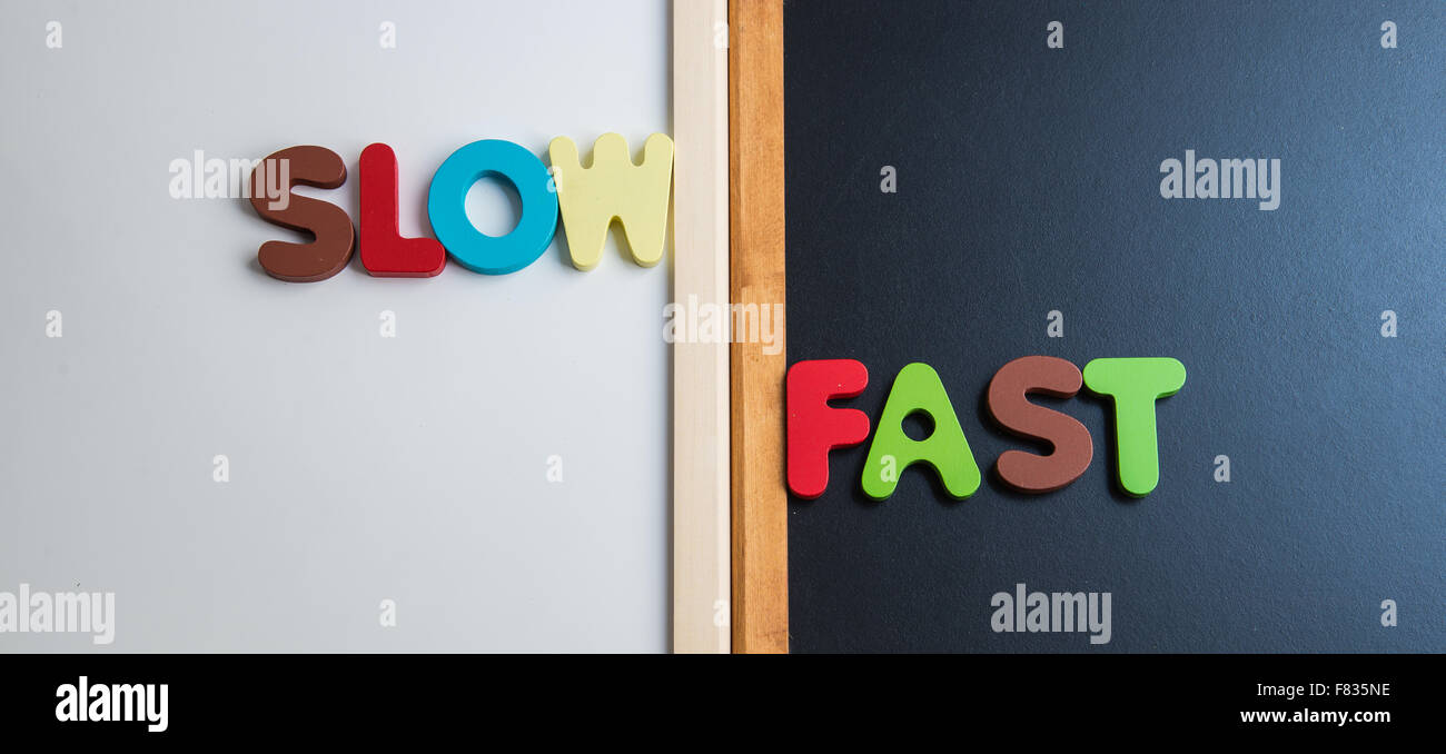 Slow fast opposite hi-res stock photography and images - Alamy