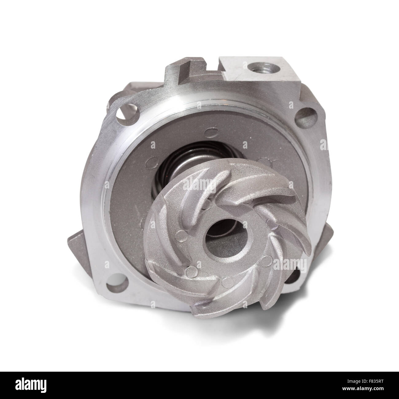 automotive water pump. Isolated on white with clipping path Stock Photo ...