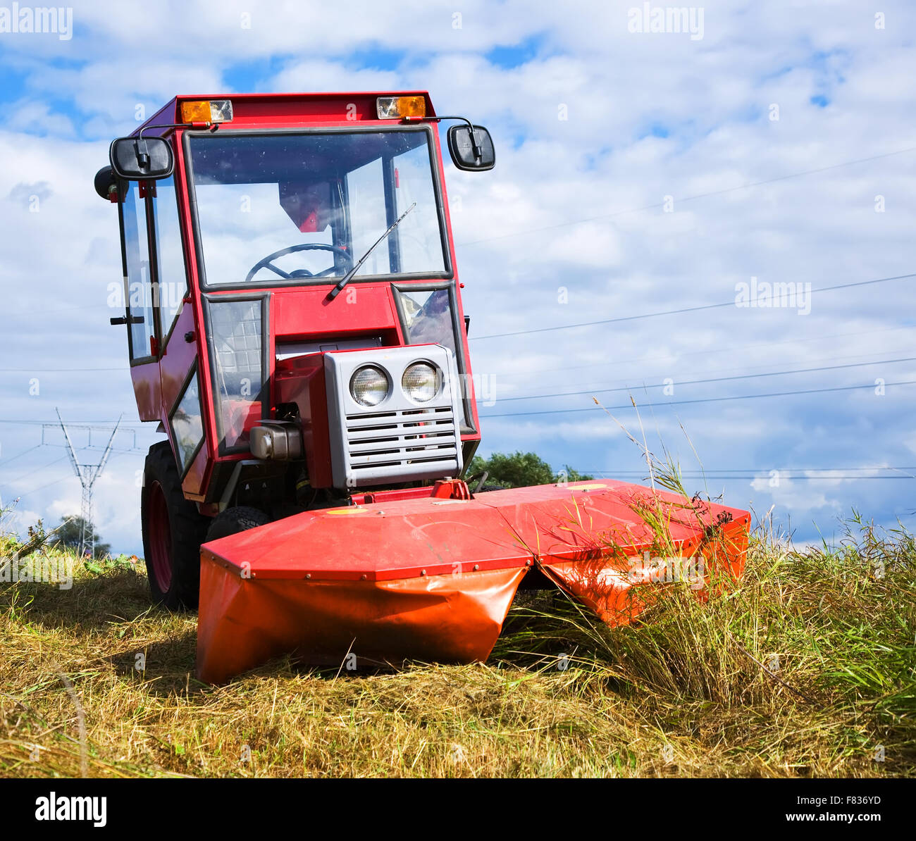 agrimotor on meadow grass in summer day Stock Photo - Alamy
