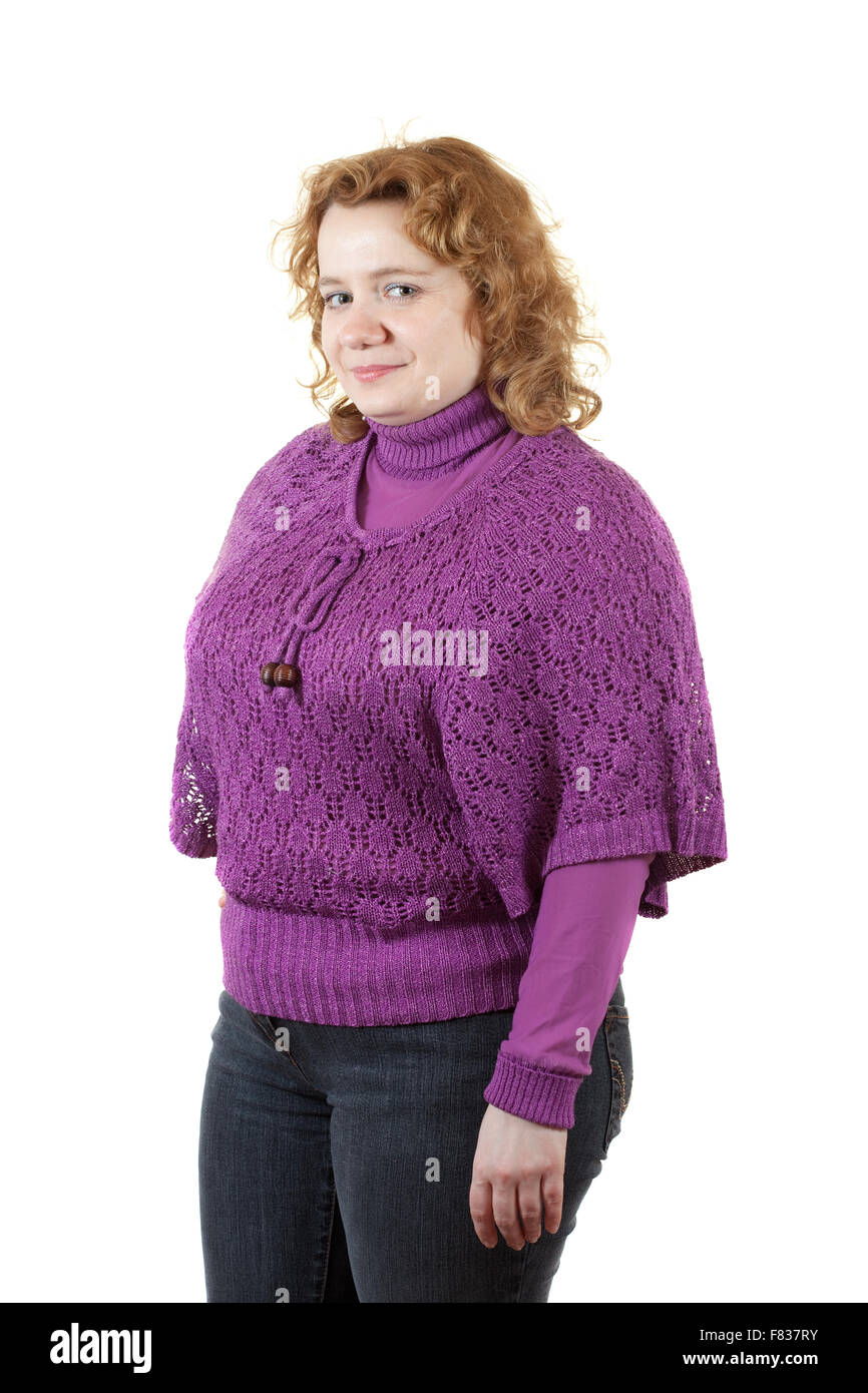 fat unsightly woman. Isolated over white background Stock Photo - Alamy