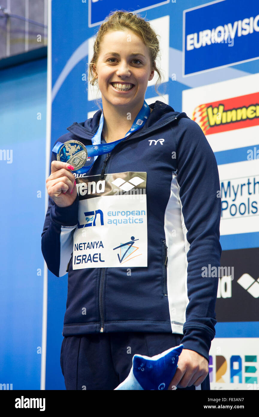 Netanya, Israel. 04th Dec, 2015. GRANGEON Lara FRA Silver Medal 200m ...