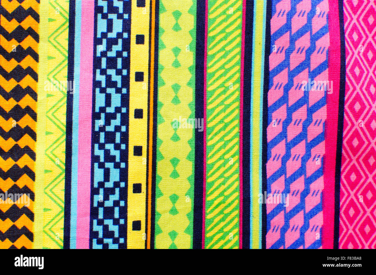 Fabric with colorful pattern Stock Photo - Alamy