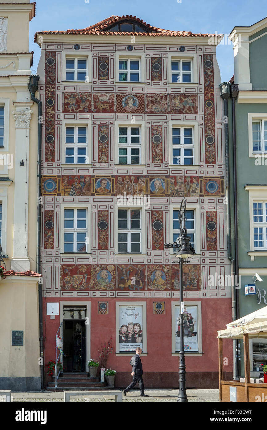 Red house in Poznan Stock Photo - Alamy