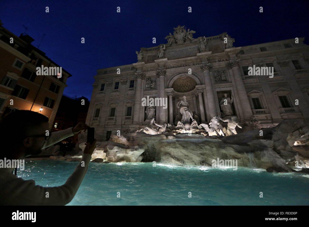 The water in Rome's famous Trevi fountain has started flowing again ...