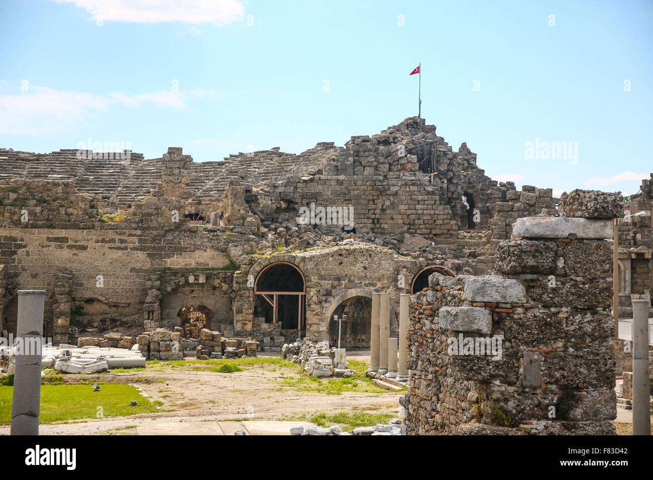 Ancient Side ruins in Turkey Kemer Antalya Stock Photo - Alamy