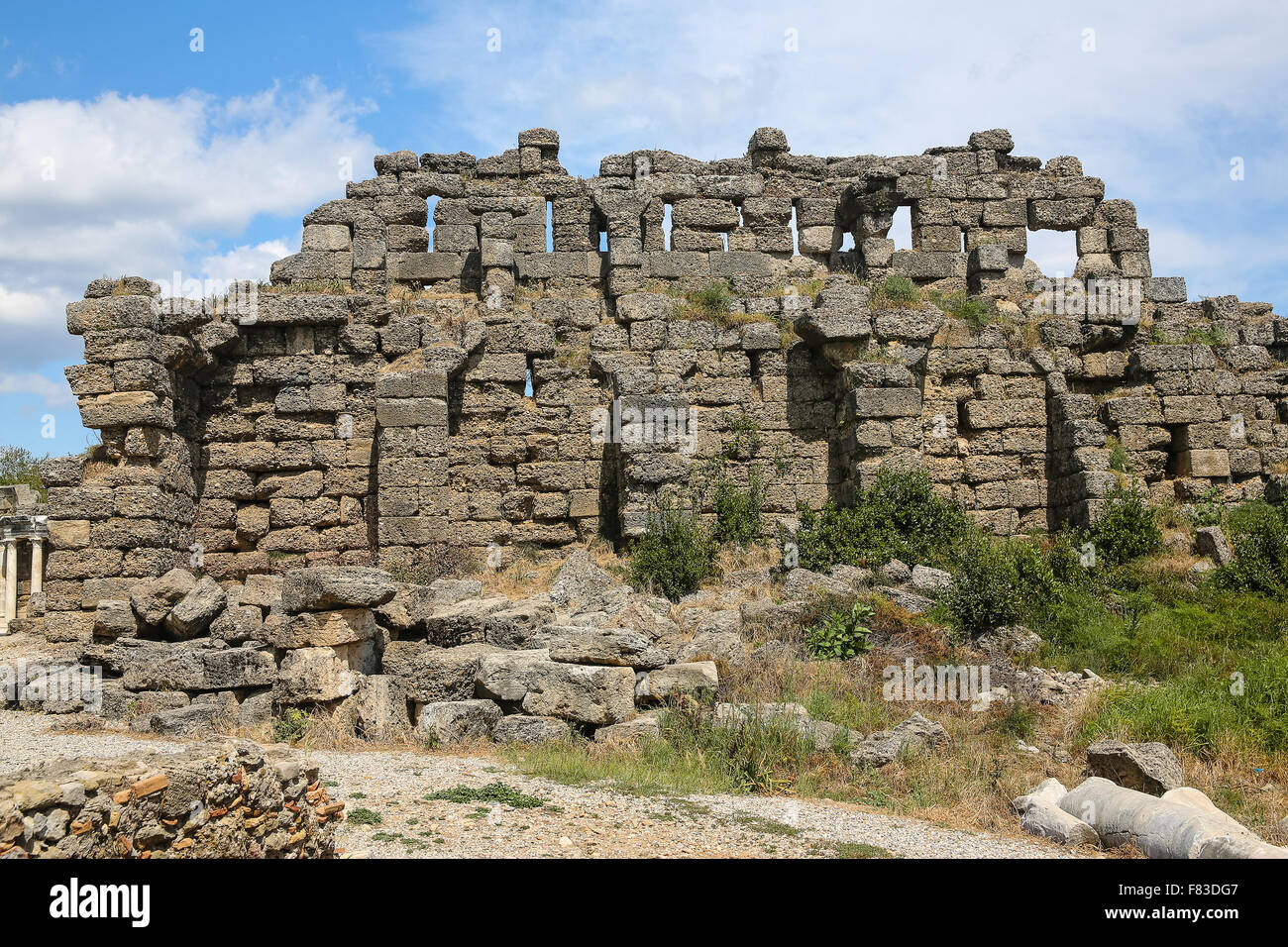 Ancient Side ruins in Turkey Kemer Antalya Stock Photo - Alamy