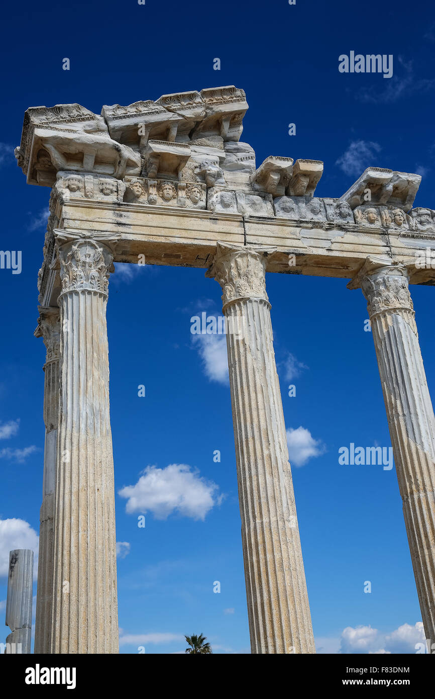 Apollo temple in Side ancient ruins Turkey Stock Photo - Alamy