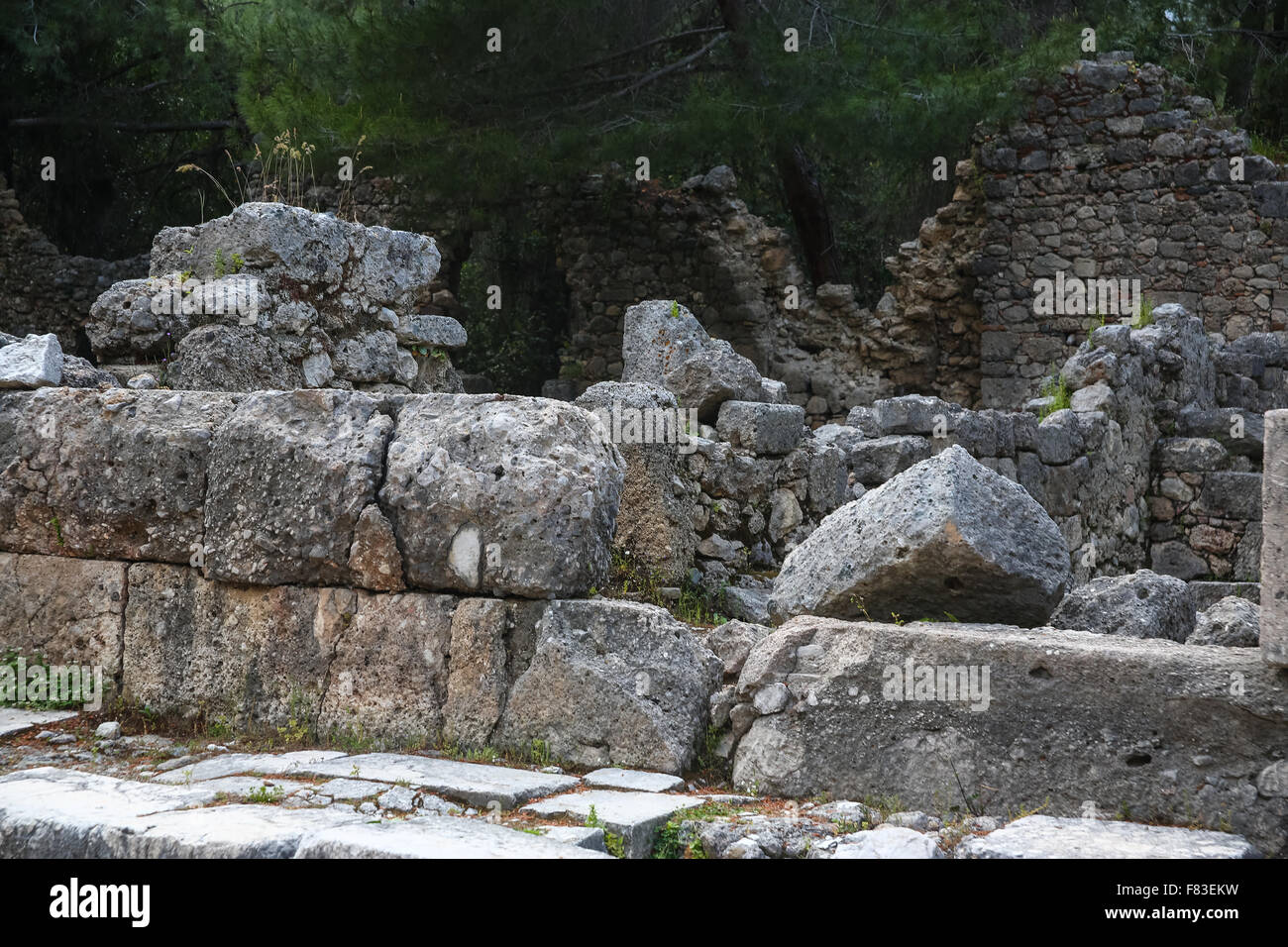 Ancient Phaselis ruins in Turkey Kemer Antalya Stock Photo - Alamy