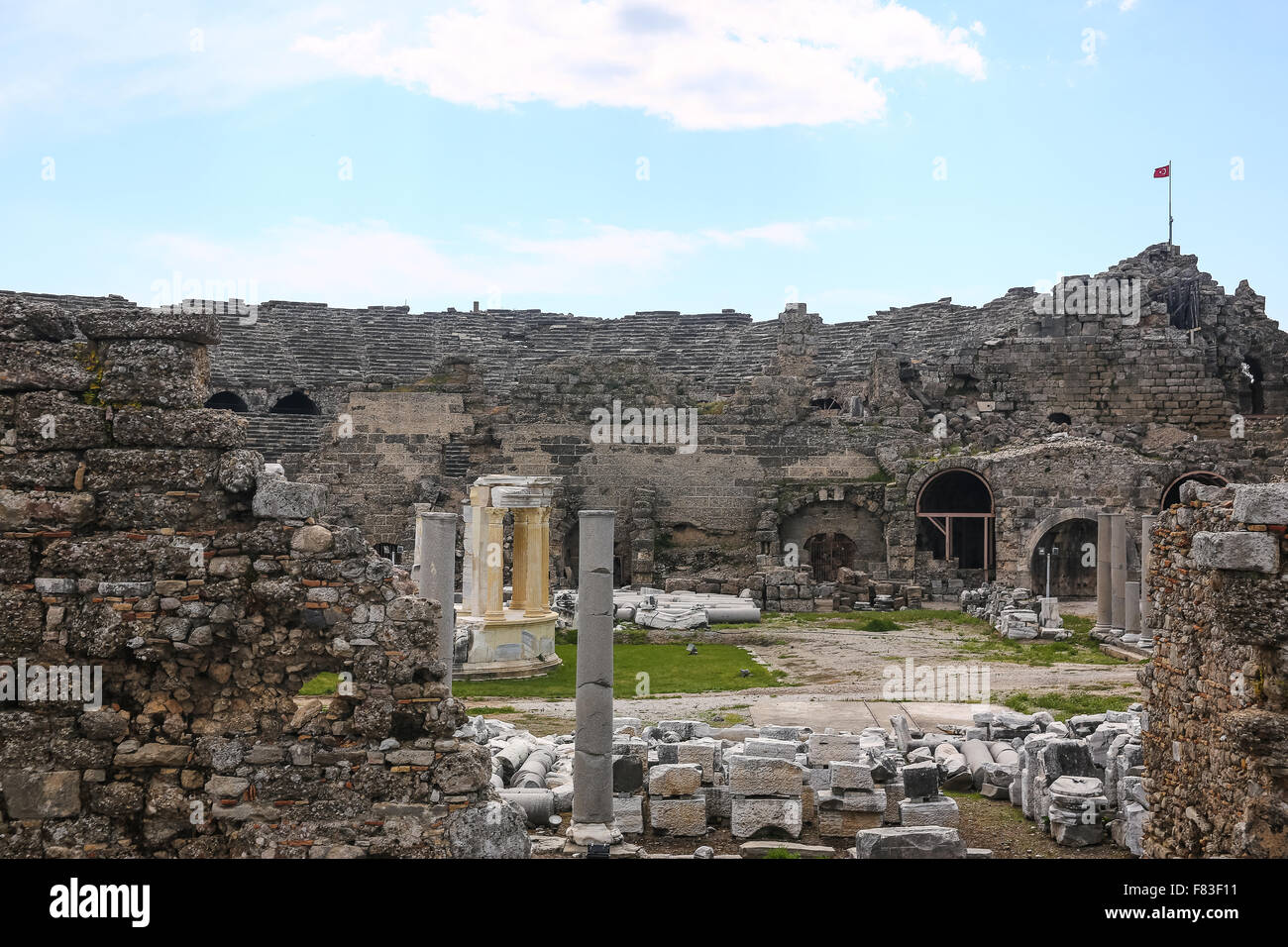 Ancient Side ruins in Turkey Kemer Antalya Stock Photo - Alamy