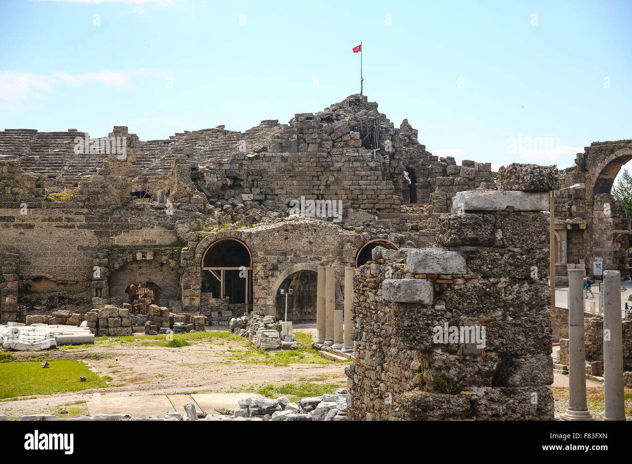 Ancient Side ruins in Turkey Kemer Antalya Stock Photo - Alamy