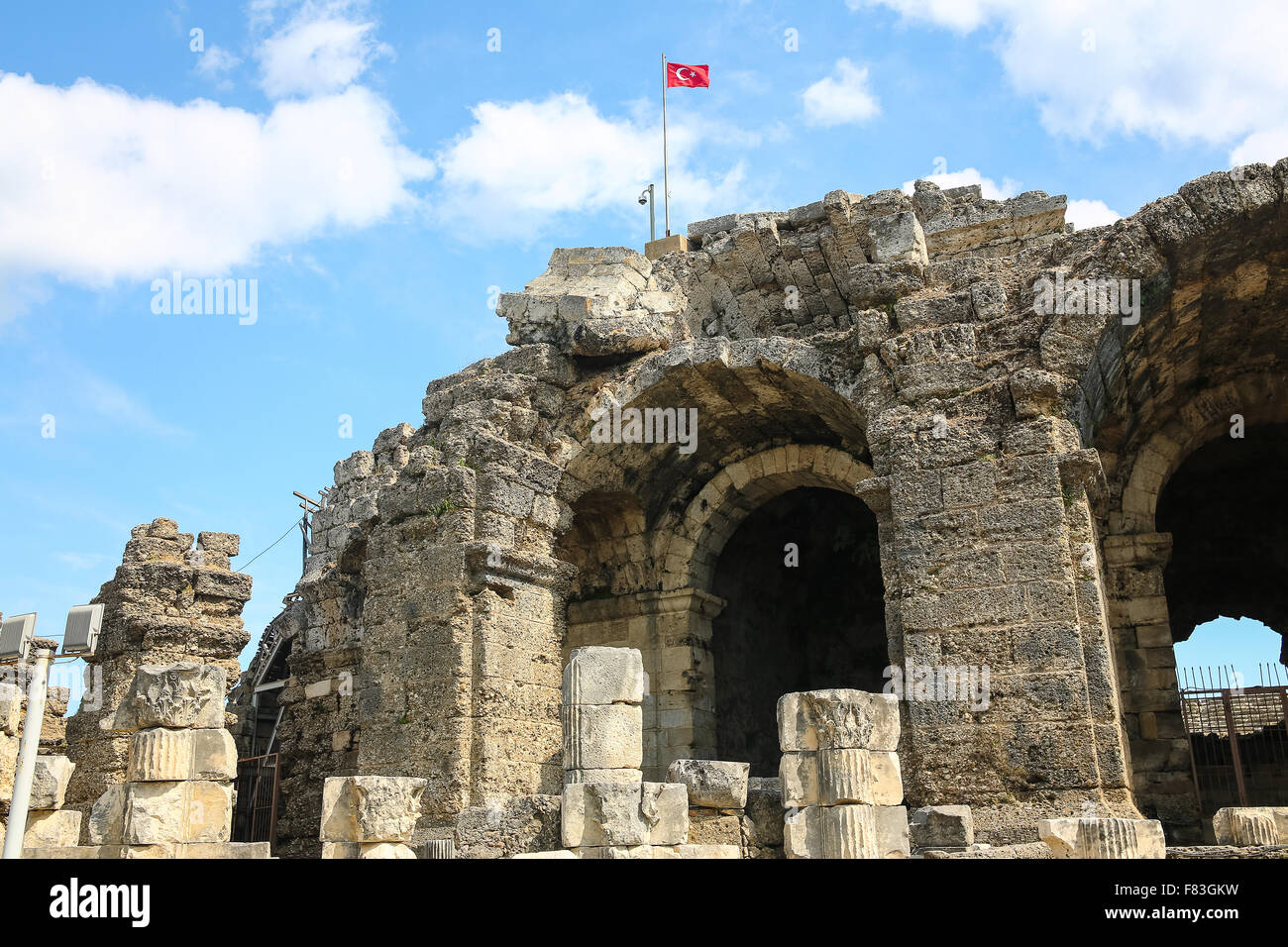 Ancient Side ruins in Turkey Kemer Antalya Stock Photo - Alamy