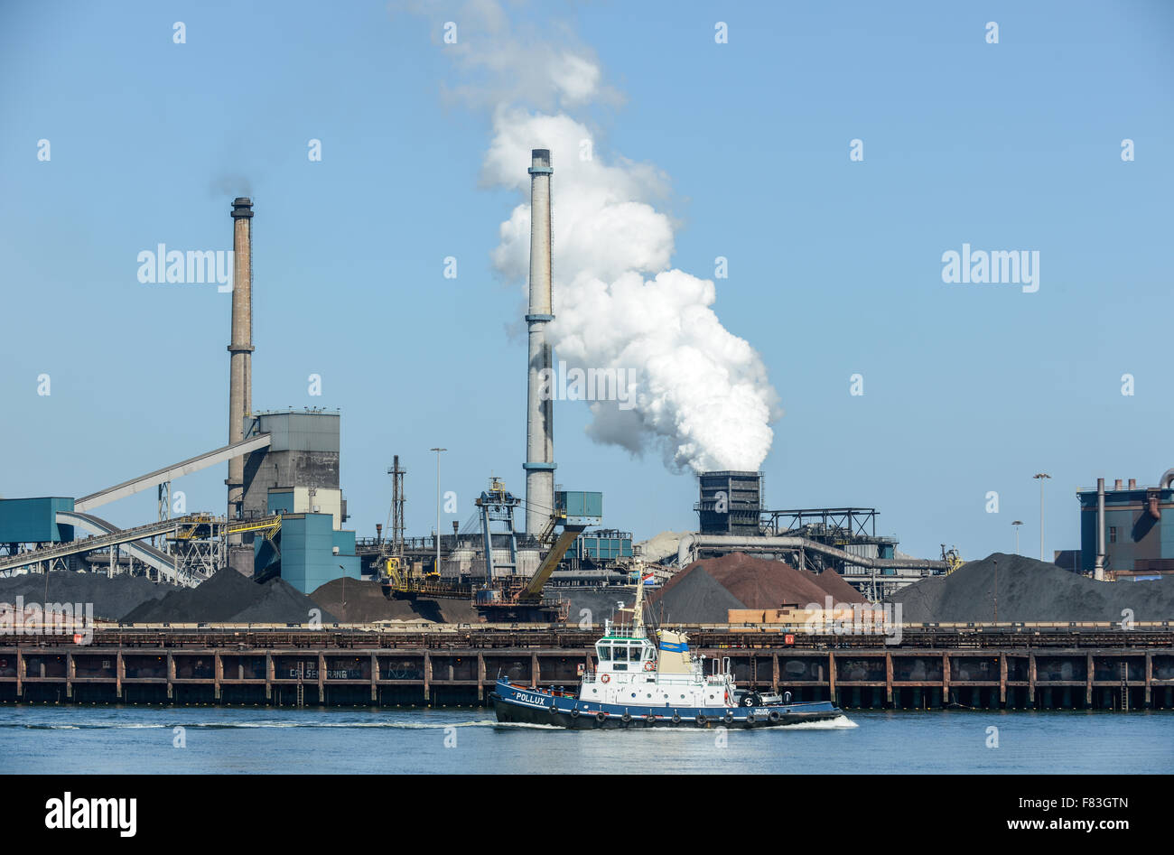 Ships entering the lock in IJmuiden Netherlands one of the largest ...
