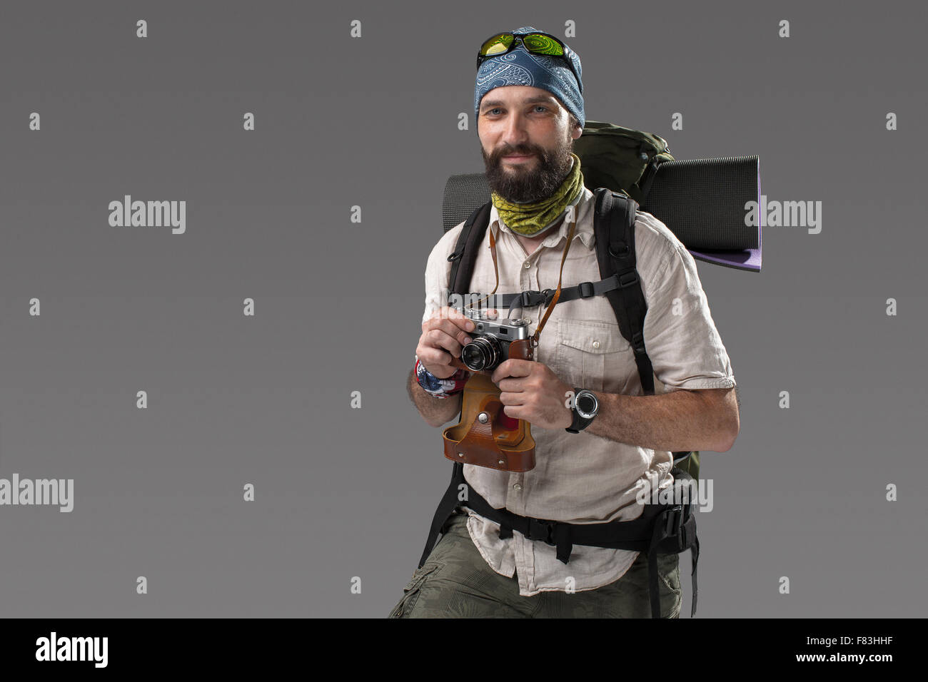 tourist with camera Stock Photo - Alamy