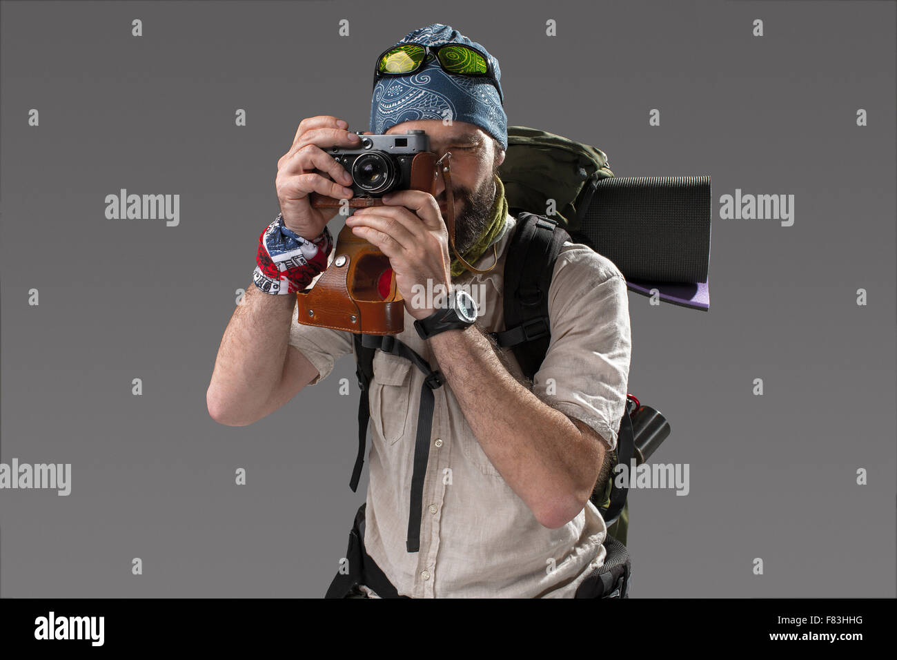 tourist with camera Stock Photo - Alamy