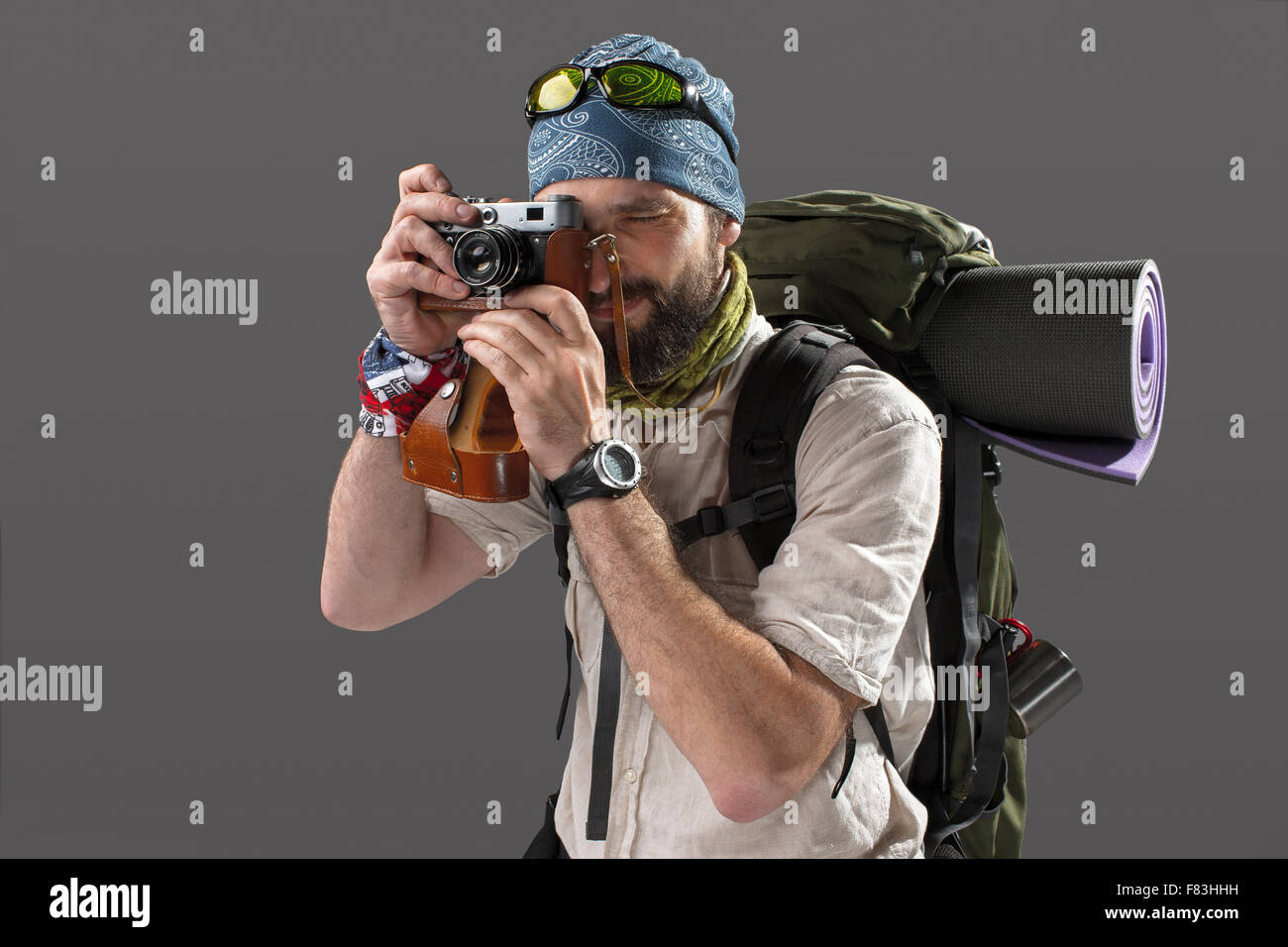 tourist with camera Stock Photo - Alamy