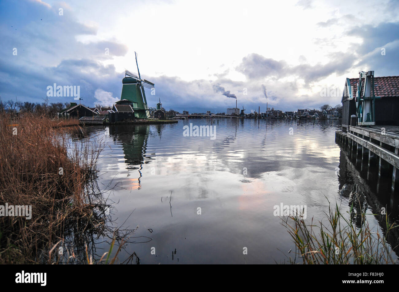 The Zaanse Schans in Zaandijk the Netherlands is an outdoor attraction ...