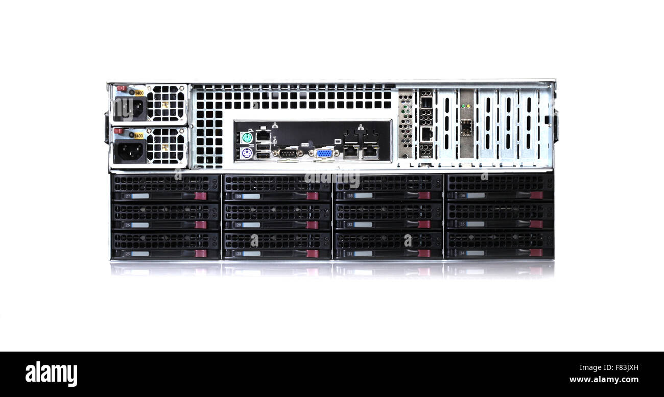 Data center connection hardware Cut Out Stock Images & Pictures - Alamy