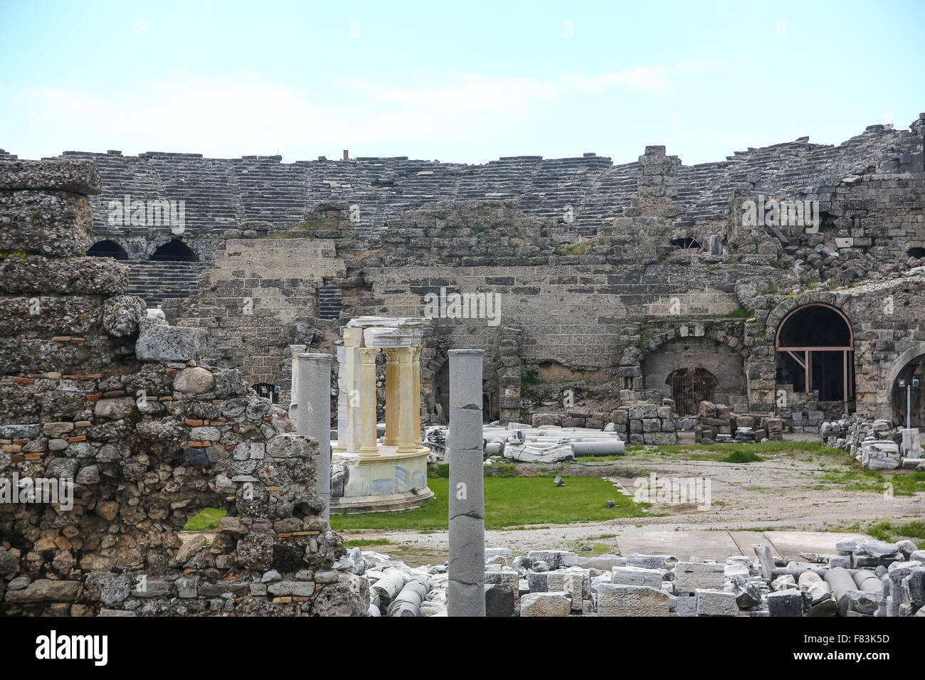 Ancient Side ruins in Turkey Kemer Antalya Stock Photo - Alamy