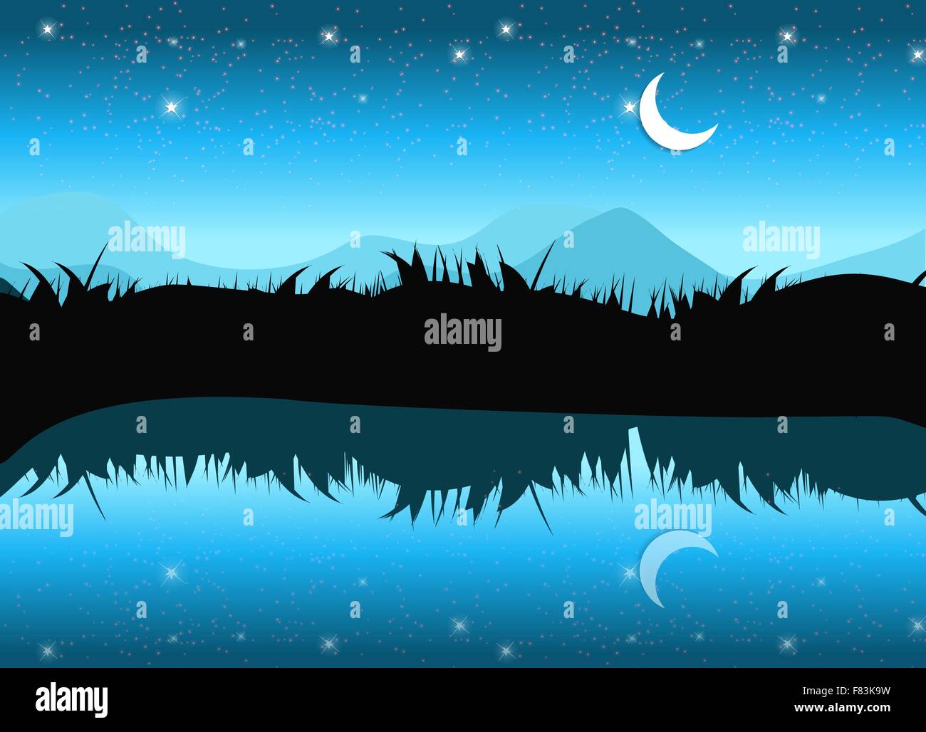 Bay water beauty in Stock Vector Images - Alamy