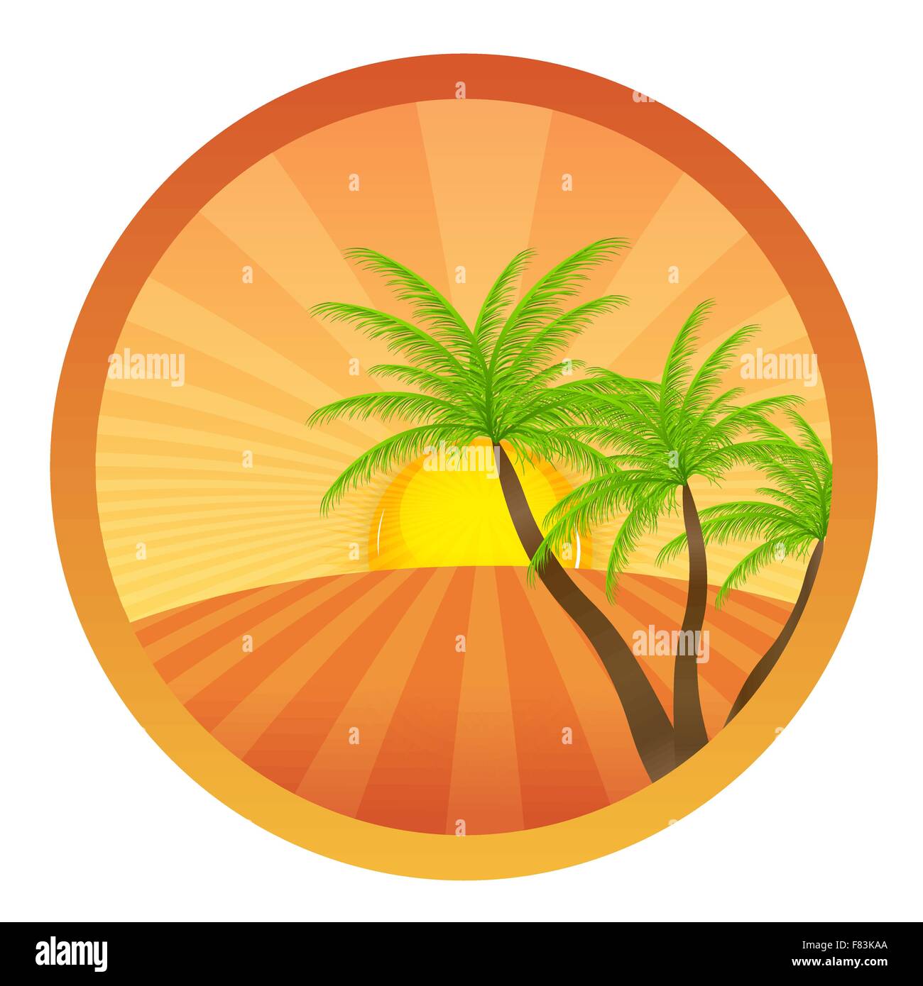 Round beaches Stock Vector Images - Alamy