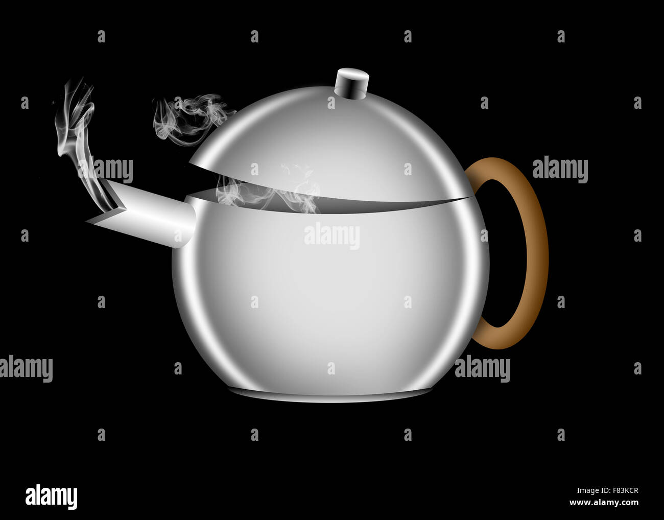 Illustration of a retro style teapot Stock Photo - Alamy