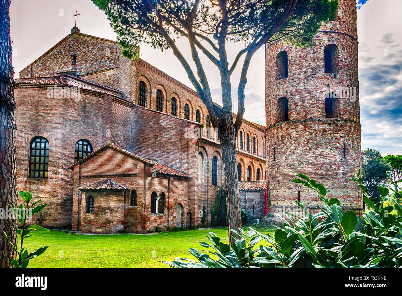 Exterior view of Basilica of Saint Apollinaris in Classe near Ravenna ...