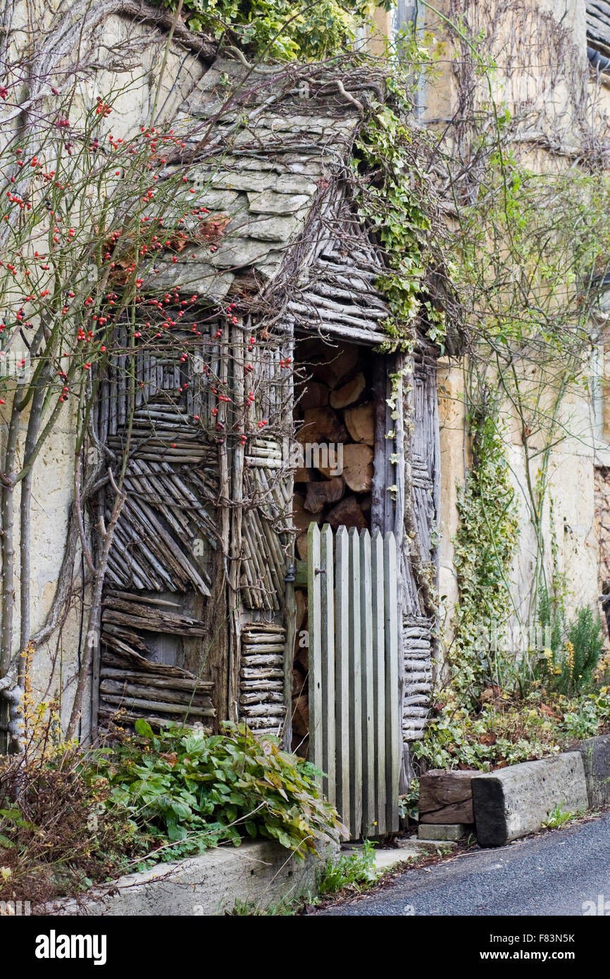 Rustic unique front doors on cottages in the cotswolds Stock Photo - Alamy