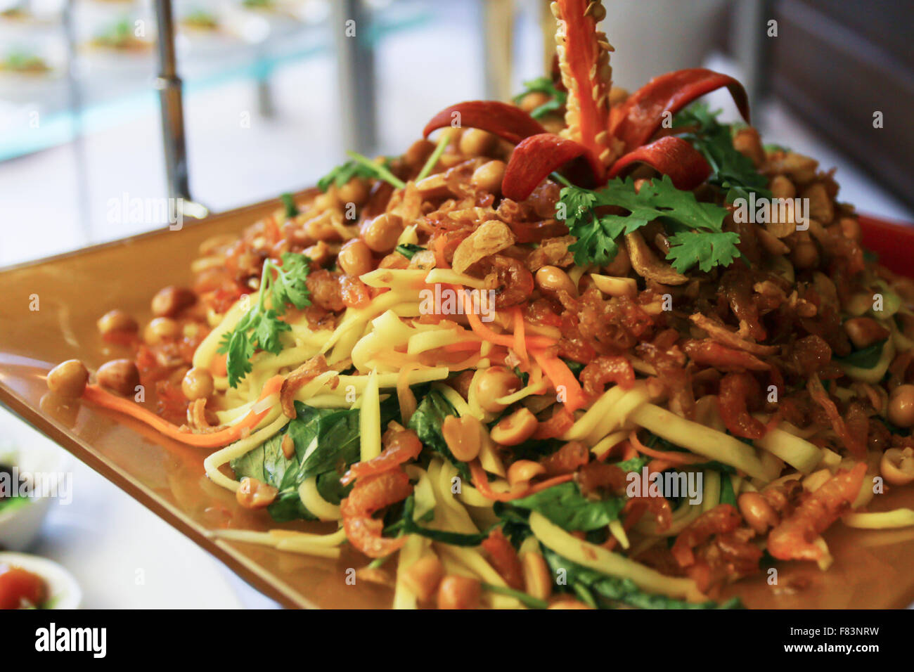 vietnamese buffet with many kind of food Stock Photo - Alamy