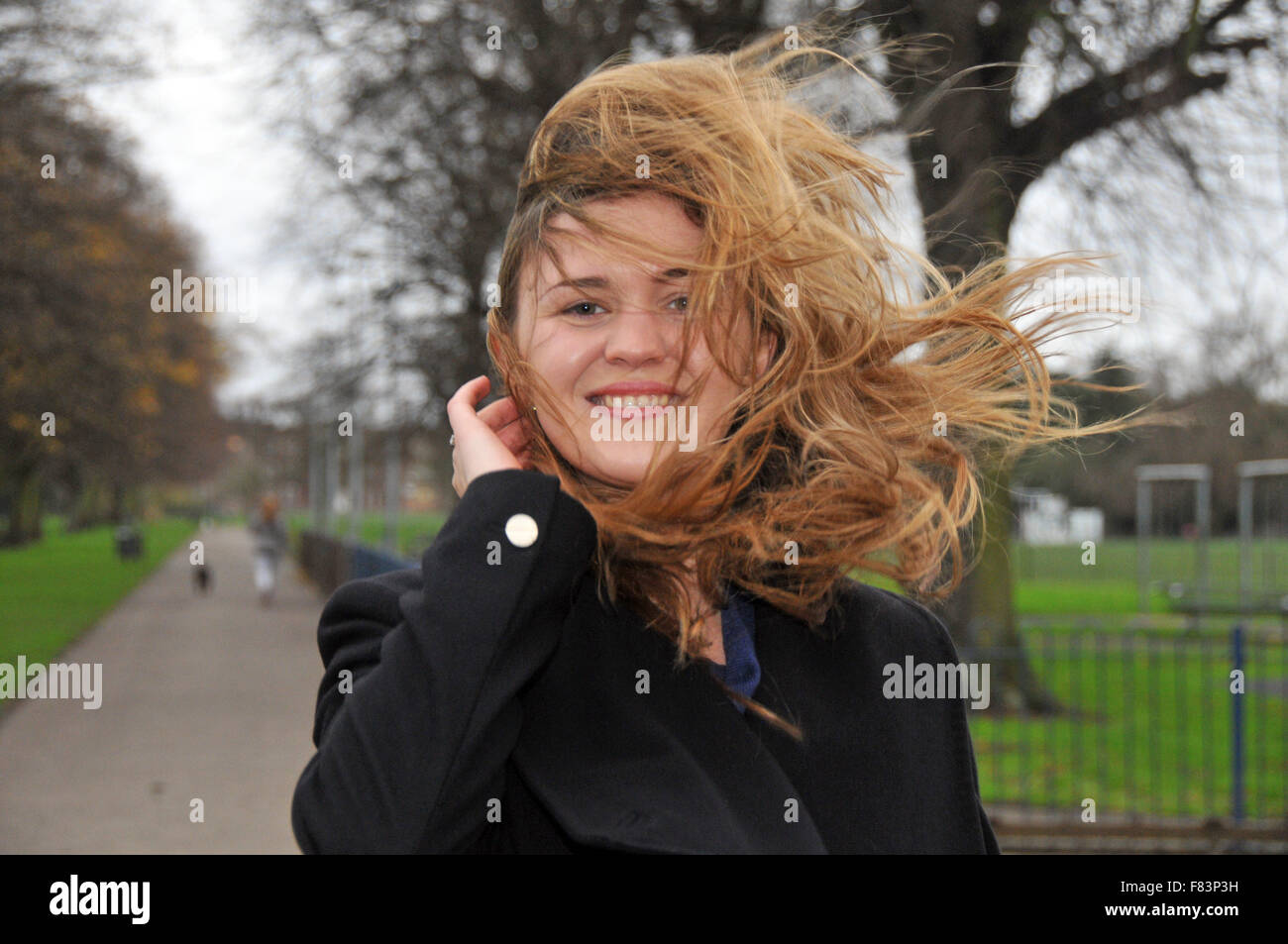 London, UK, 5 December 2015, volunteer Alexa Hamilton 24 feeds pony Tim ...