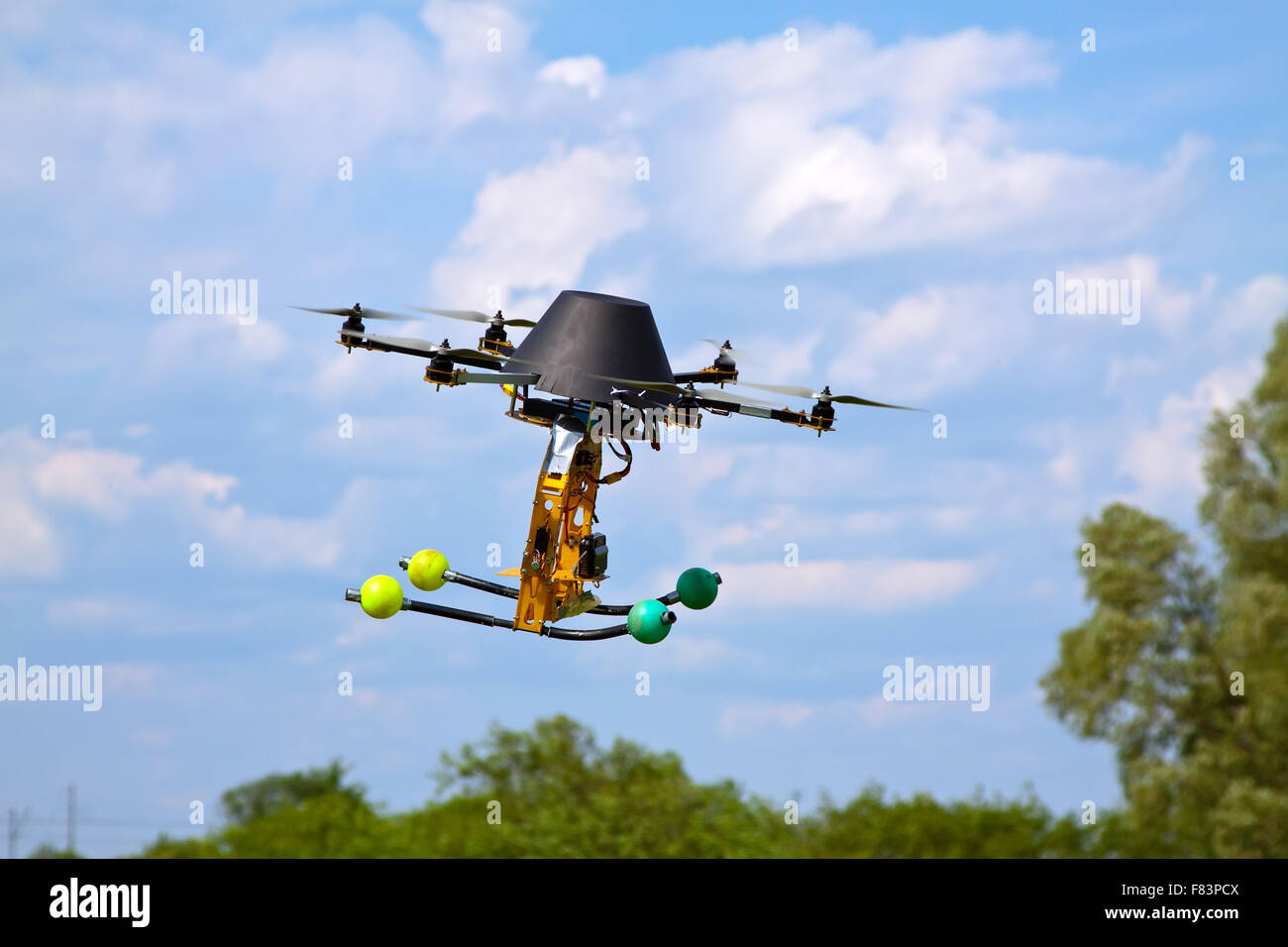 remote controlled flying craft with four motors Stock Photo - Alamy